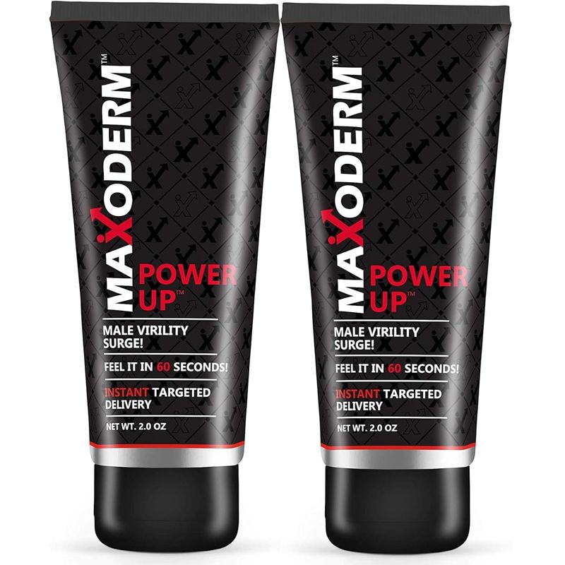 Maxoderm Power Up Topical Cream for Men – External Use Cream 2 oz Tube ...