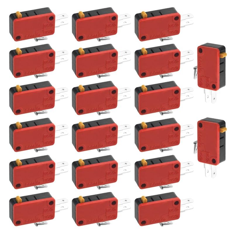 WMYCONGCONG 20 PCS 3 Pins 1NO 1NC Micro Limit Switch Replacement for Microwave Oven Door Arcade ...