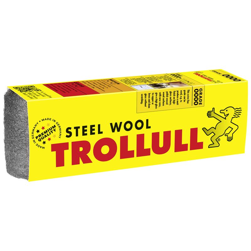 TROLLULL Steel Wool | Wire Wool 200g extra-fine 0000 polishes waxed ...