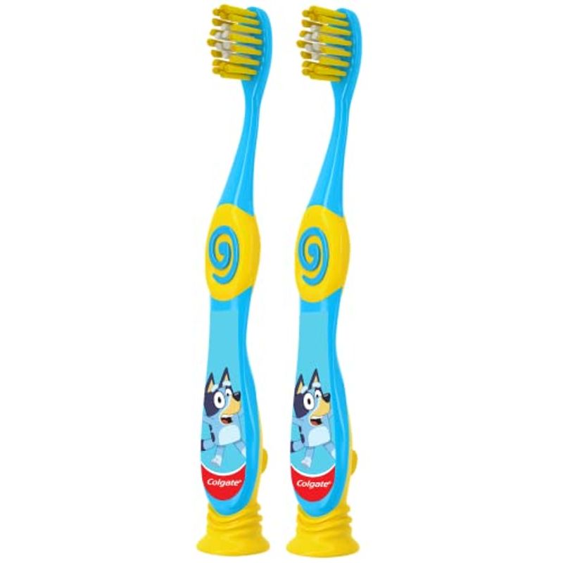 Colgate Bluey Toothbrush for Children with Suction Cup, Kids 2-5 Years ...