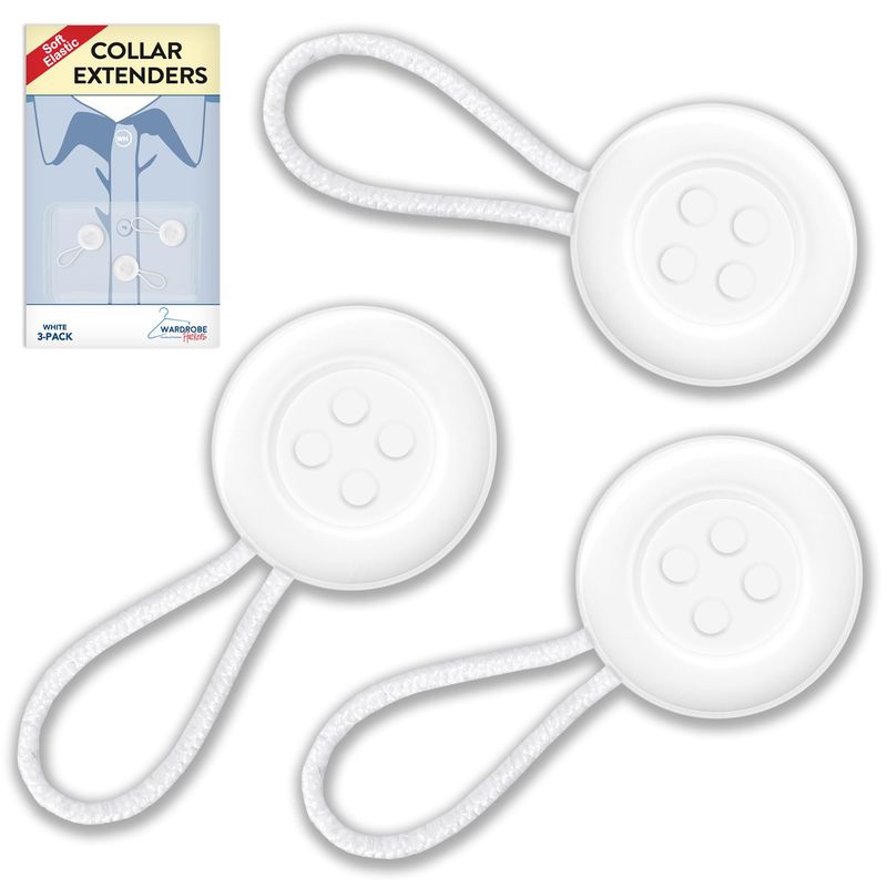 Collar Extenders for Mens Shirts (Soft Elastic Design 3-Pack) Neck ...