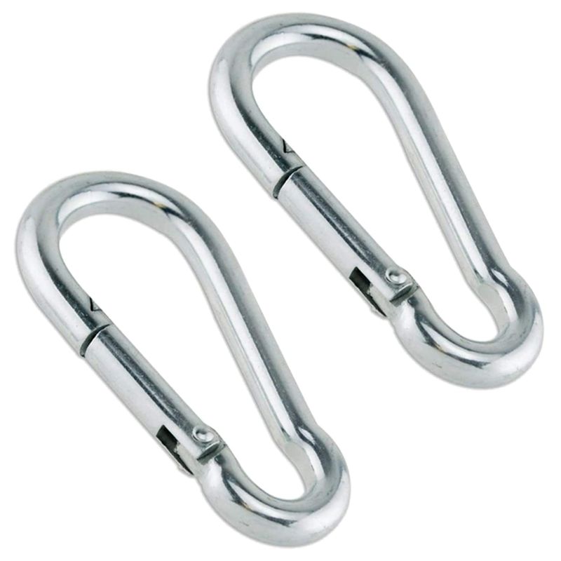 10x Carabina Snap Hook Clips 6mm x 60mm Metal Galvanised Snap Hook Clip ...
