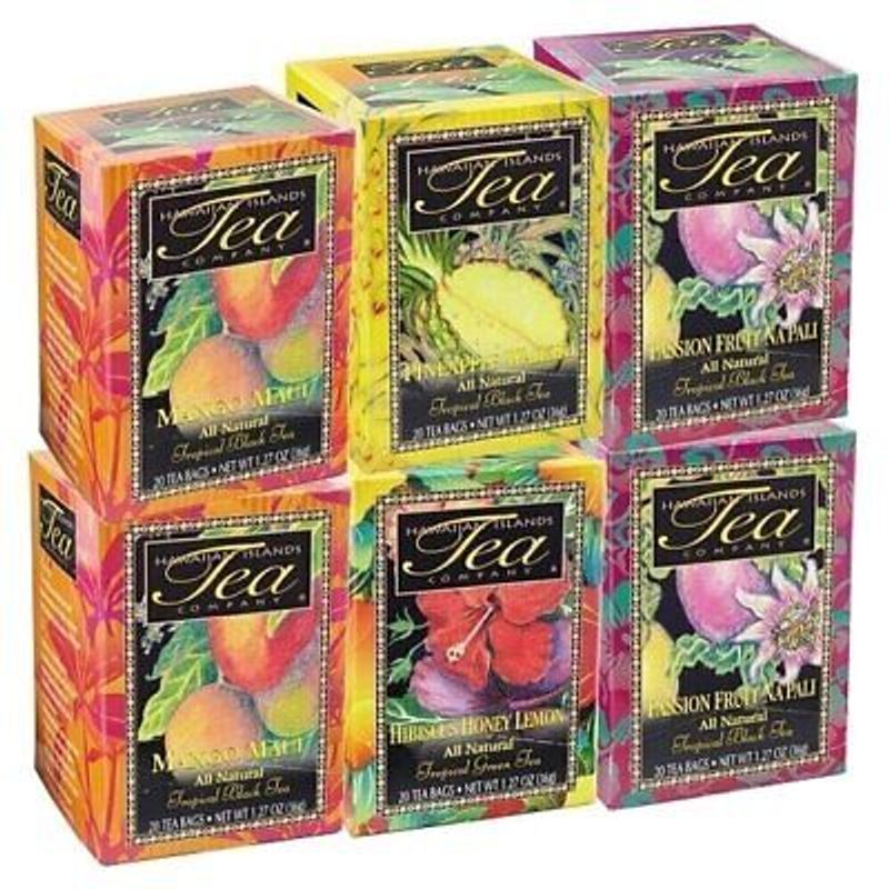 Hawaiian Islands Tea, Favorite Tea Six Box Collection (4 Flavors, 6 Tea ...