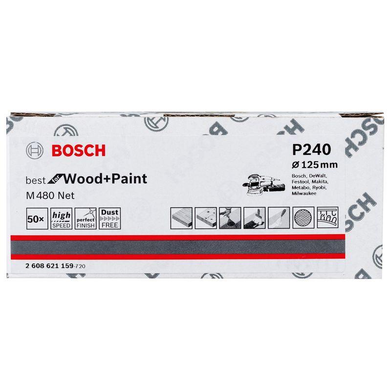 Bosch Professional Set of 50 Sanding Sheets M480 Best for Wood and ...