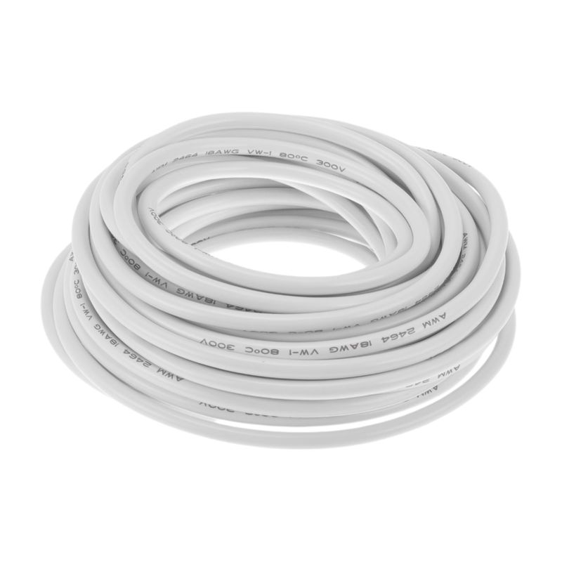 Hihaha Electrical Ground Wire Automotive Power Wire 33FT White TC 1 Pcs ...