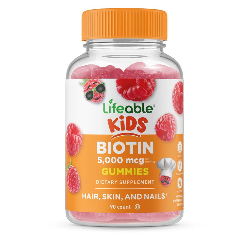 Lifeable Biotin Gummies for Kids - 5,000mcg - Great Tasting Natural ...
