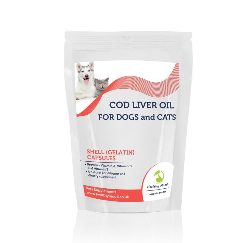 Cod Liver Oil 300mg for Pets with Vitamin A and Vitamin D3 Omega 3 EPA ...