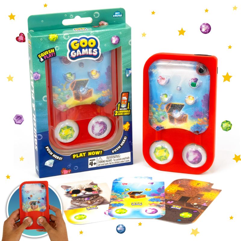 GooGames, Hand-Held Water Games with Floating Treasures, Sensory Fidget Game Adventures, Non ...