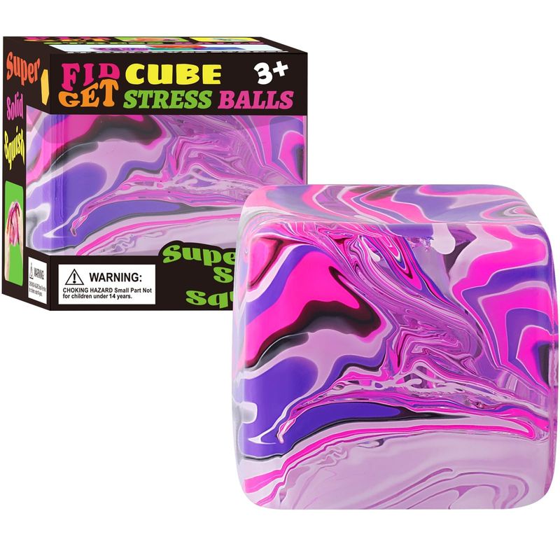 Large Fidget Toys Squishy Stress Cube - Giant Ice Cube Sensory Ball ...