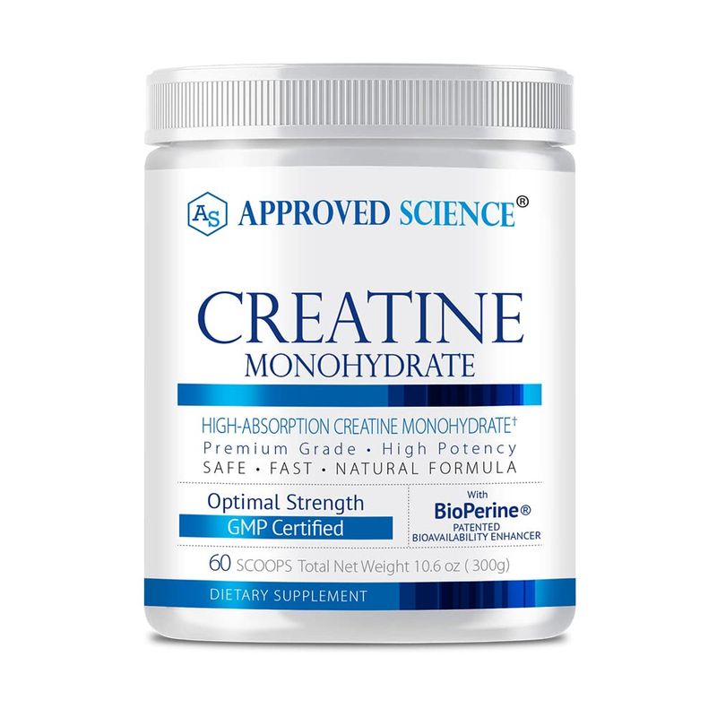 Approved Science Creatine Monohydrate Powder with BioPerine - Supports ...