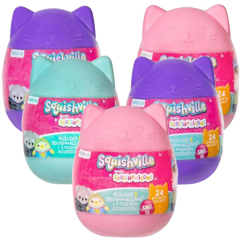 Squishville by Squishmallows Series 10 Mini Mystery Plush (5 Pack ...