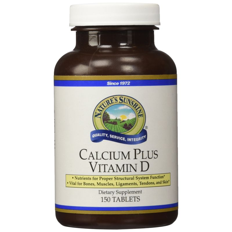 Nature's Sunshine Calcium Plus Vitamin D, 150 Tablets, Kosher ...