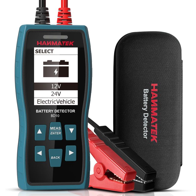 HANMATEK Battery Tester, 12V/24V Battery Checker, 100-2000 CCA Tester ...