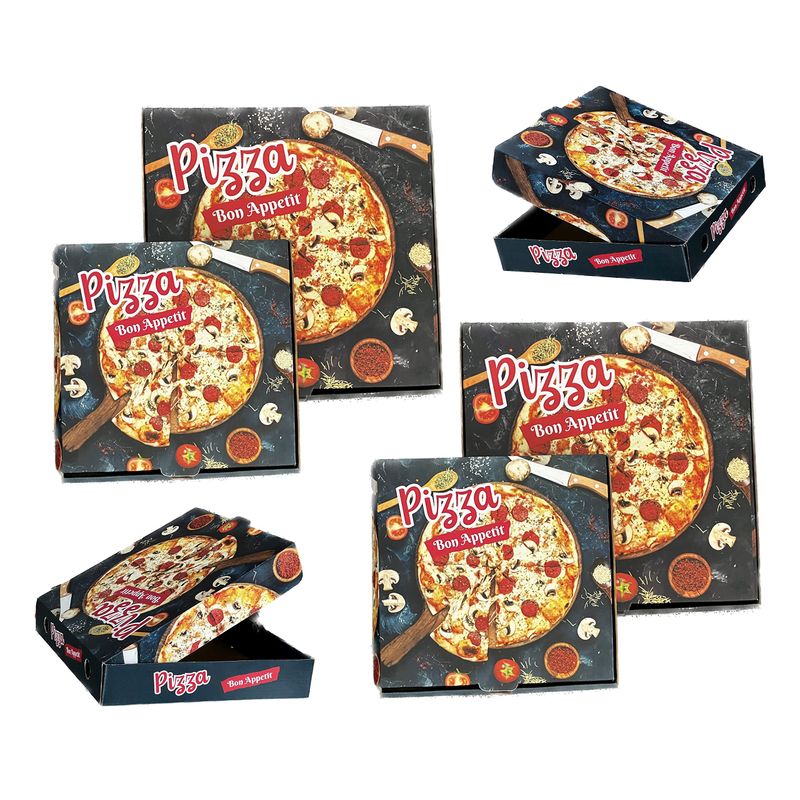 HOT BARGAINS Pack of 100 X 9" Pizza Boxes Flat Cardboard Pizza Boxes ...