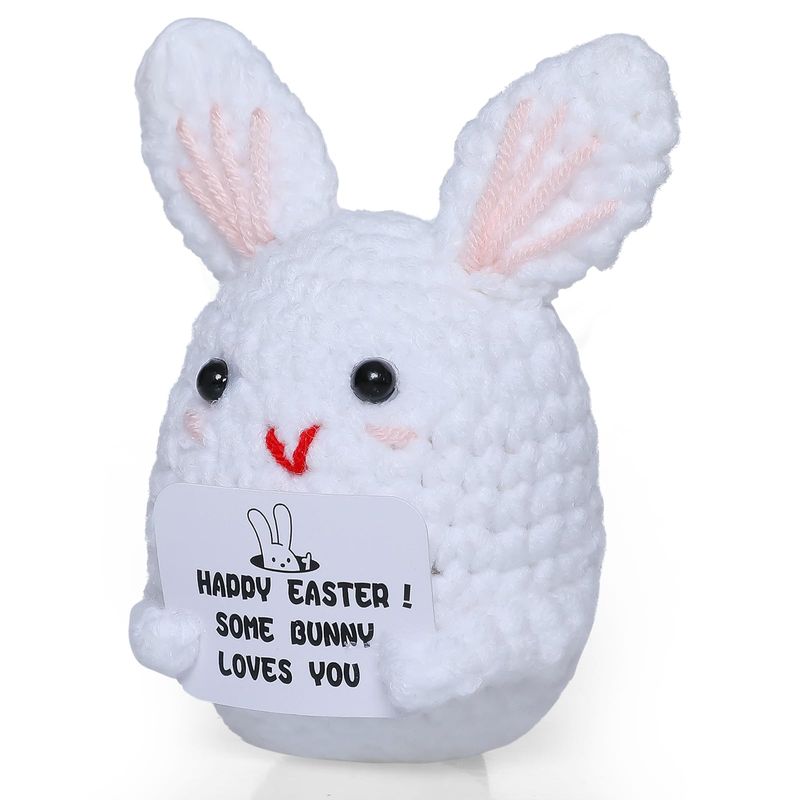 Handmade Crochet Easter Bunny Hatching Eggs Positive Easter Chick Bunny ...