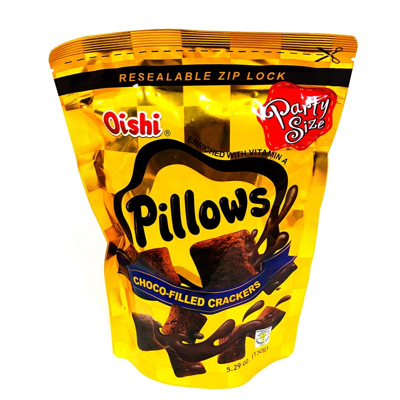 Oishi Pillows Choco-Filled Crackers Party Size, 5.29 oz, 3 packs ...