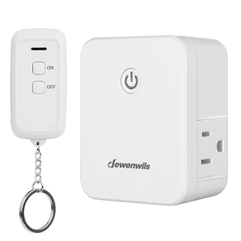 DEWENWILS Indoor Remote Control Outlet Plug Wireless Remote Light Power ...