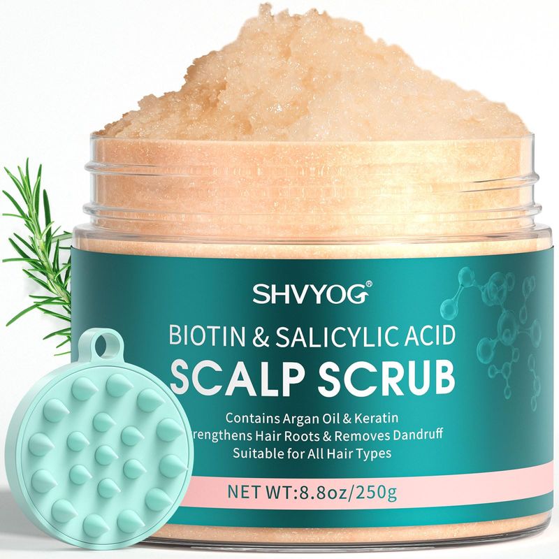 Scalp Scrub, Biotin 2-in-1 Scalp Exfoliator Scrub Clarifying Detox ...