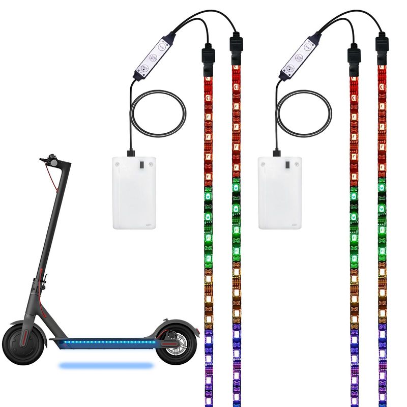 FOVNOT LED Lights for Scooter, 4 Pcs Electric Scooter Strip Light ...