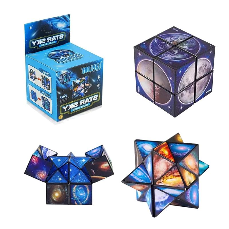 Magic Star Cube,2 in 1 Magic Cube,Infinity Cube,Toy Gifts for Boys and ...