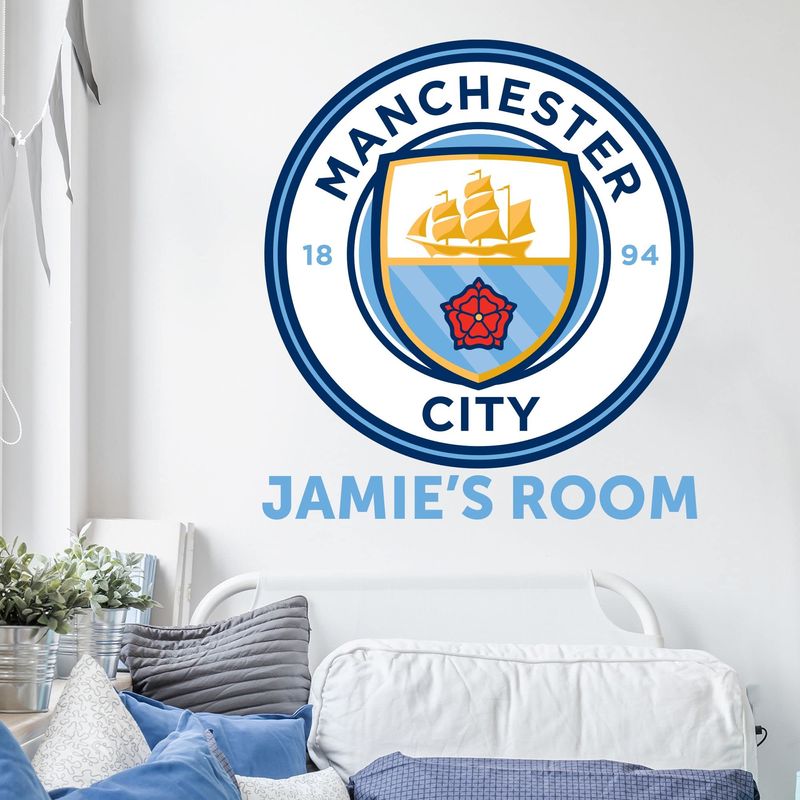 Manchester City Football Club Official Crest & Personalised Name ...