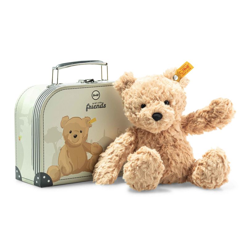 Steiff soft toy Jimmy Teddy Bear in a suitcase, cute cuddly toy with ...