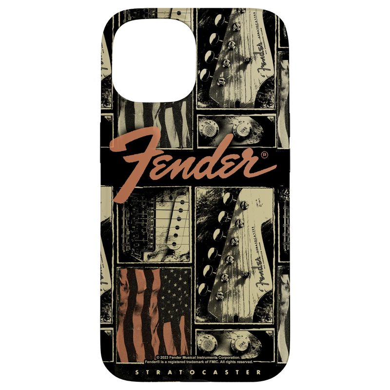 iPhone 15 Fender Vintage Stratocaster Americana Distressed Collage ...