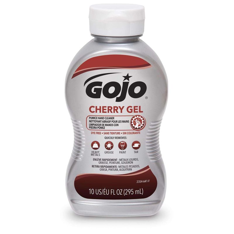 GOJO Cherry Gel Pumice Hand Cleaner, Cherry Scent, 10 Oz Bottle ...