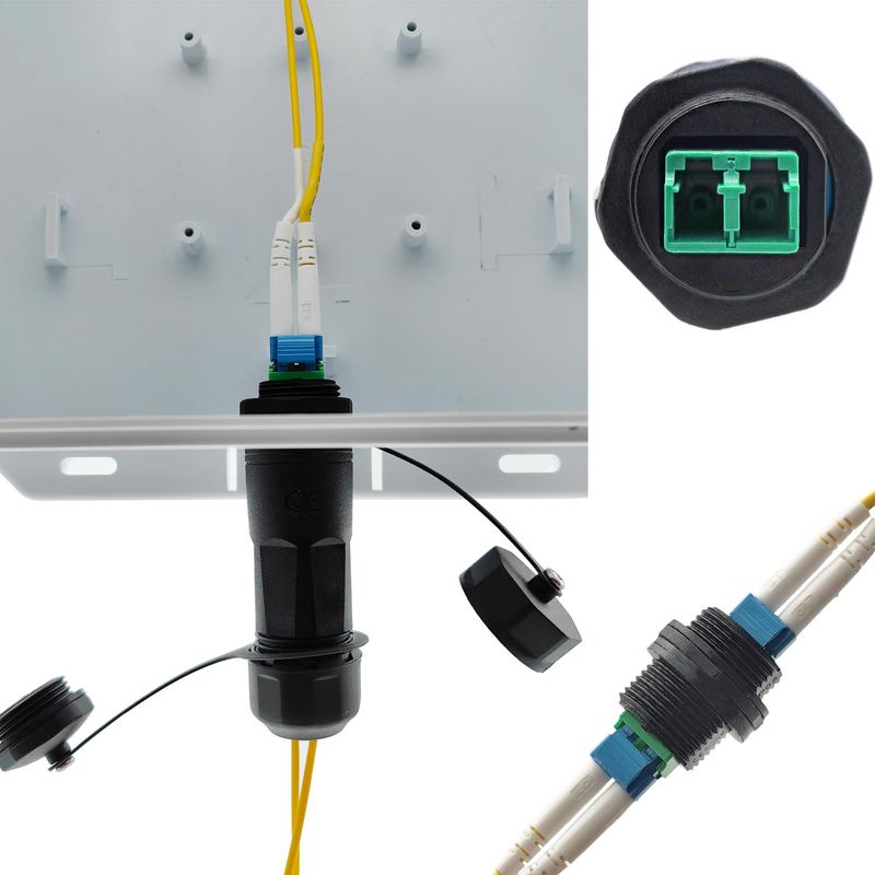 IP68 Fibre Cable Connector, CTRICALVER LC Dual Core Fiber Optic ...
