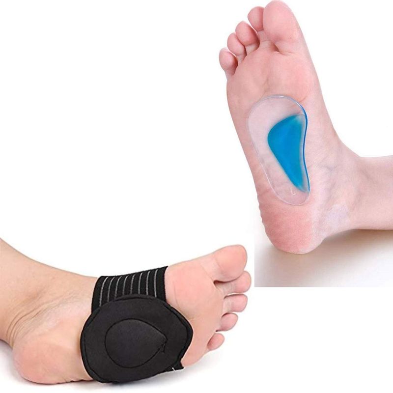 PEDIMEND Arch Support Cushion + Silicone Gel Arch Support Insoles ...