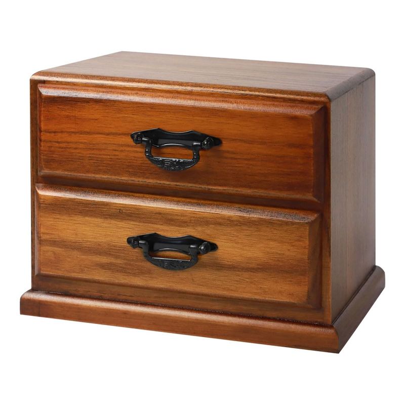 Drawer, Wooden Mini Chest, 2 Tiers, Japanese Style, Tabletop, Chest, 2 ...