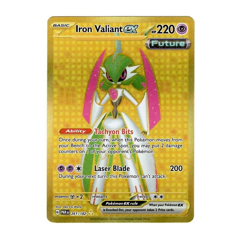 Pokemon - Iron Valiant ex 261/182 - Paradox Rift - Hyper Rare - Gold ...