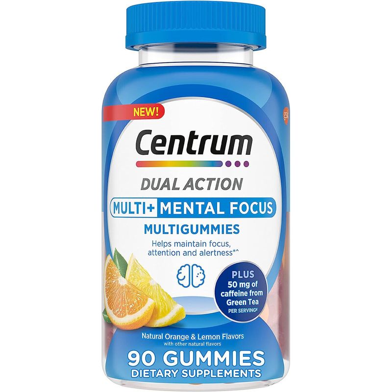 Centrum MultiGummies Dual Action Multi+ Mental Focus Adult Multivitamin ...