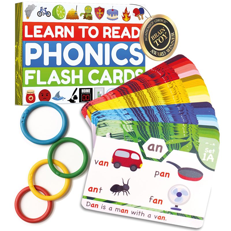 Phonics Flashcards - Learn to Read in 20 Steps - Digraphs CVC Blends ...
