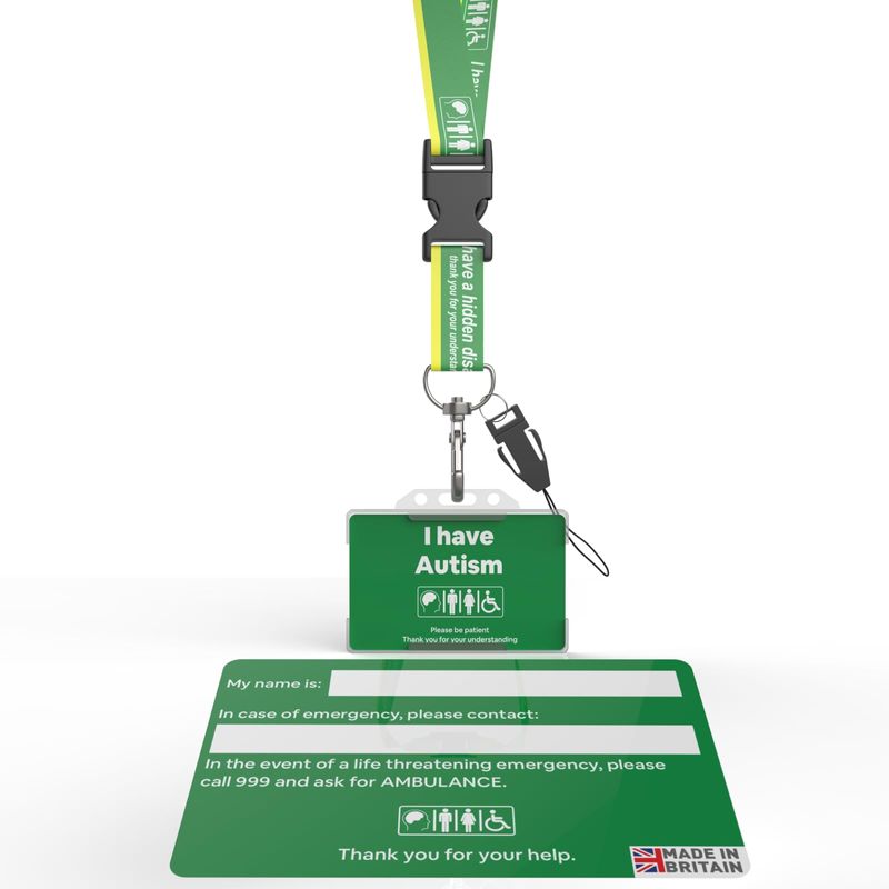 Green Autism Health Condition Disability Awareness Card & Premium ...