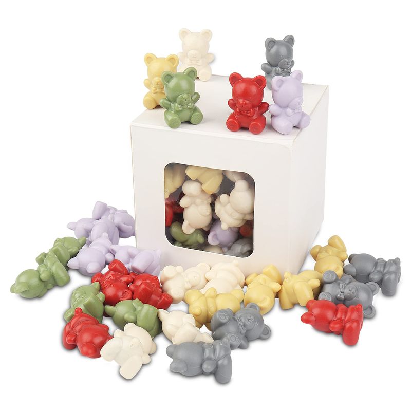 Zalmoxe Counting Bears Set of 60, Sorting Plastic Bears Counters Math ...