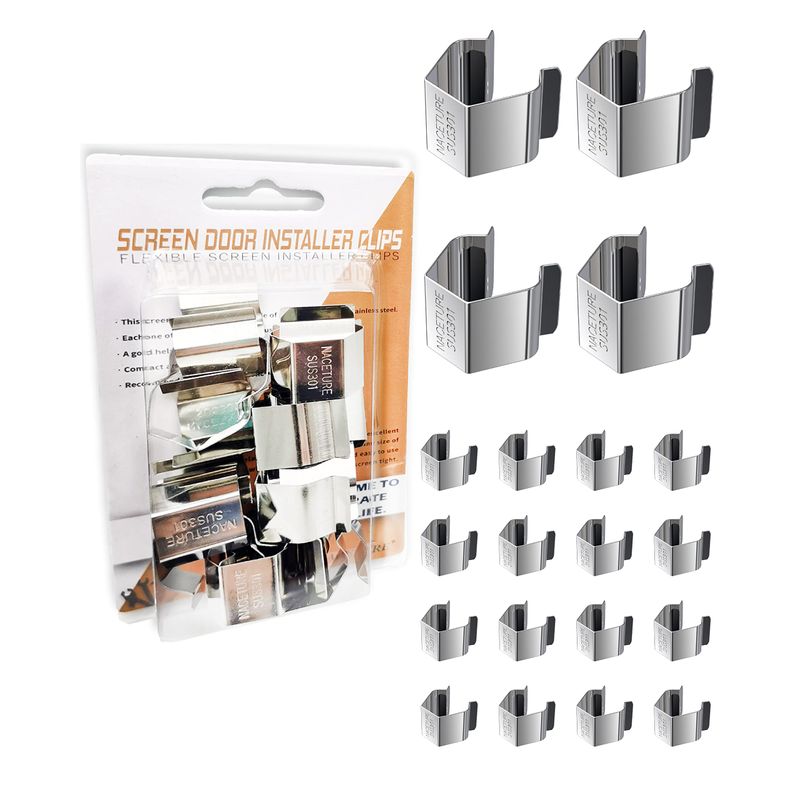 Screen Door Installer Clips - 20 Pieces Screen Clips for rescreening ...