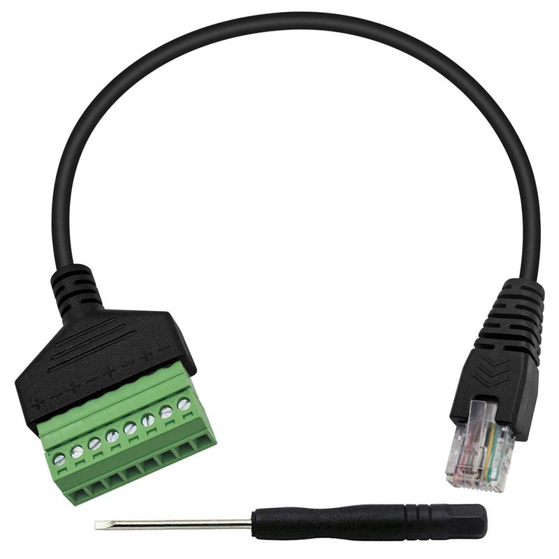 Poyiccot RJ45 LAN Connector Cable, RJ45 Screw Terminal Cable, 100Mbps ...