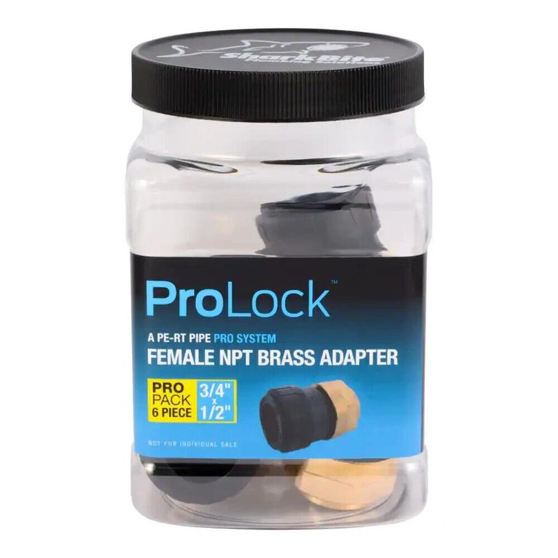 6) SharkBite ProLock 3/4" x 1/2 FIP Plastic & Brass Female NPT Reducing Adapters - Online ...