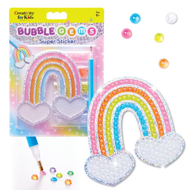 Creativity for Kids Bubble Gem Super Sticker: Rainbow, Diamond Art Kits ...