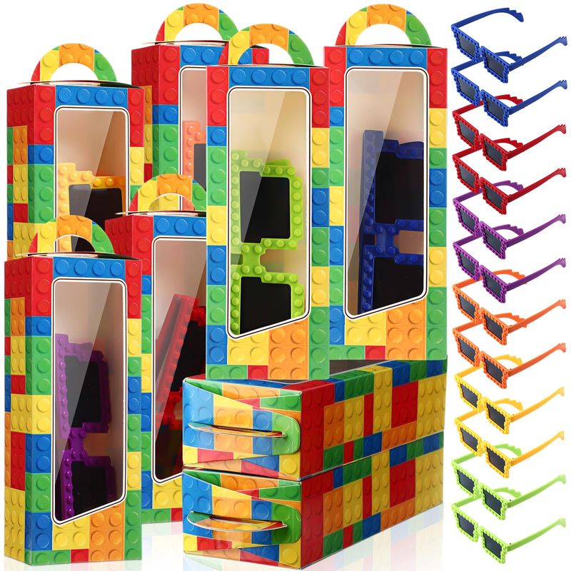 Relaxweex 24 Pcs Building Block Games Party Favors Includes Building ...
