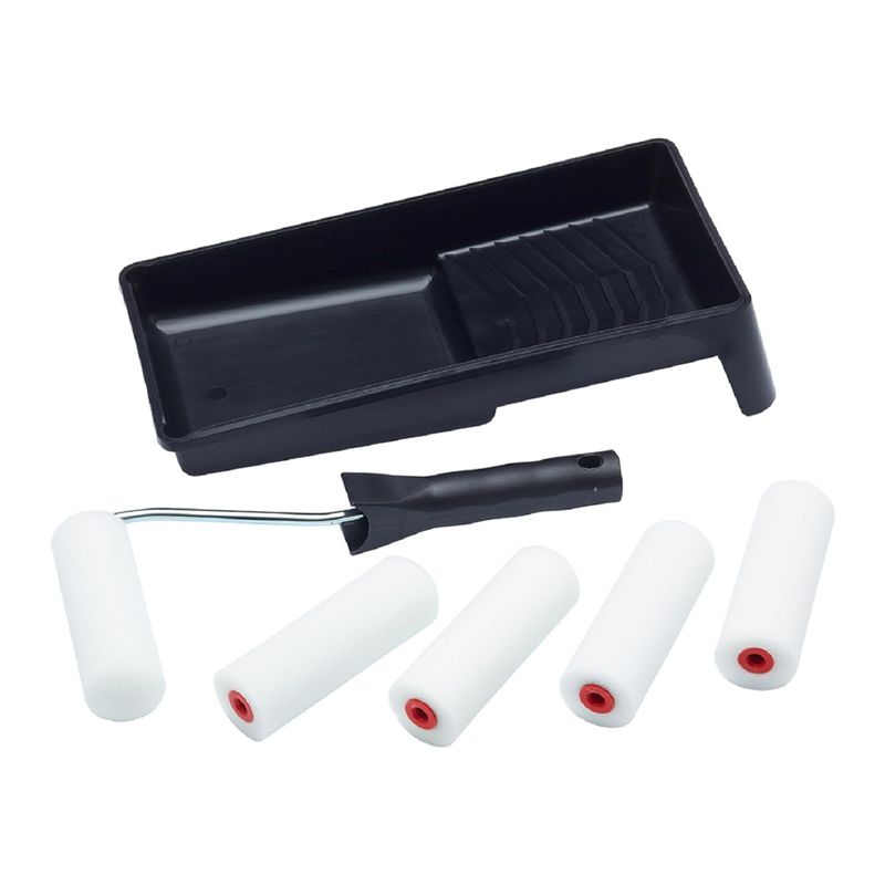 ProDec Contractor 7 Piece Foam 4 inch Mini Paint Rollers, Frame and ...
