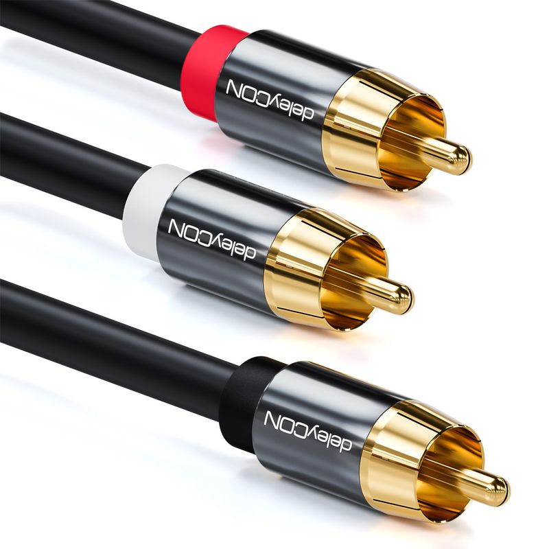 deleyCON 5m Subwoofer Kabel - Cinch RCA Y-Kabel Digitales Koaxialkabel ...