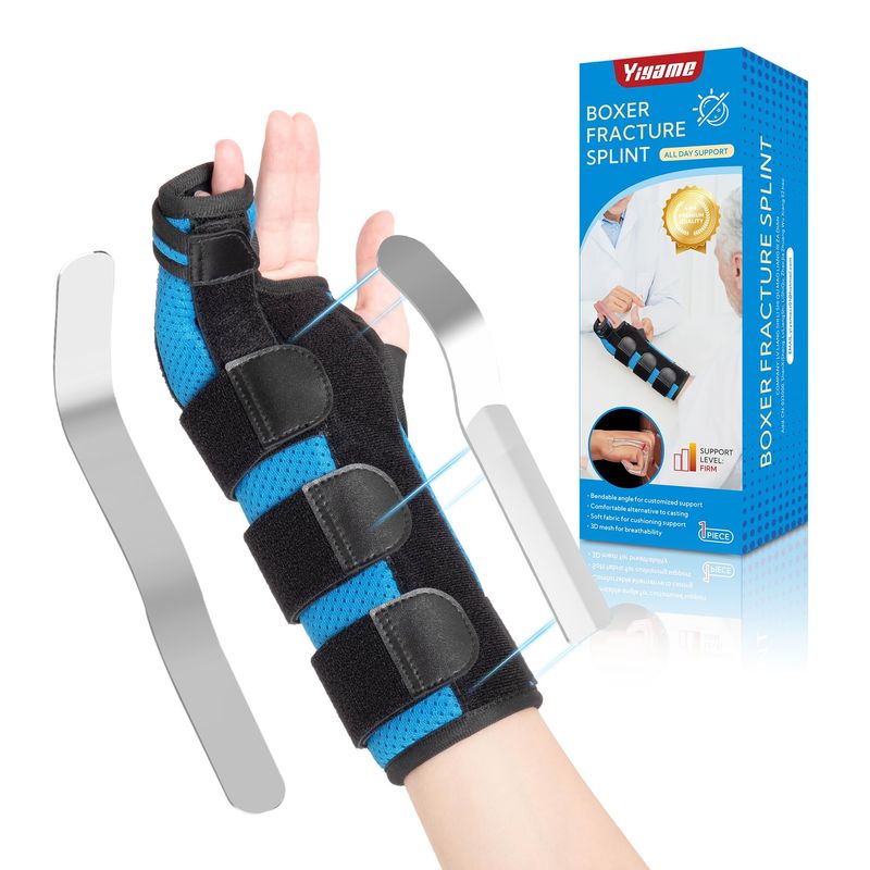 YiYame Boxer Fracture Splint, Ulnar Gutter Splint Right Hand, the 4th ...