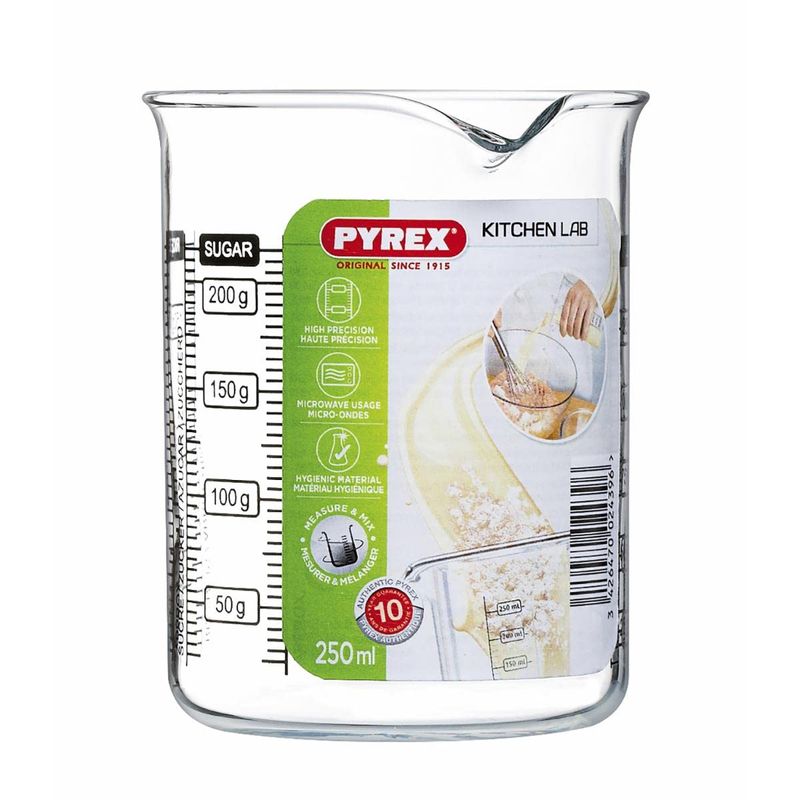 Pyrex 250 ml Kitchen Lab Measure and Mix Beaker, Multicolour - Online ...