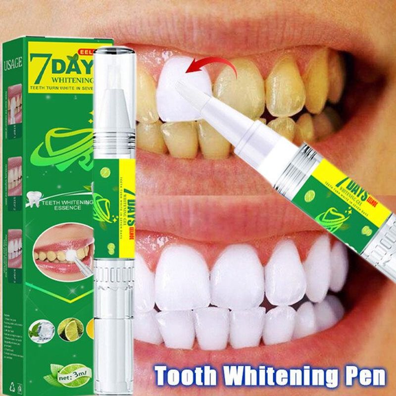 Teeth Whitening Pen Gel Powder Remove Bleach Stain Oral Hygiene Instant ...