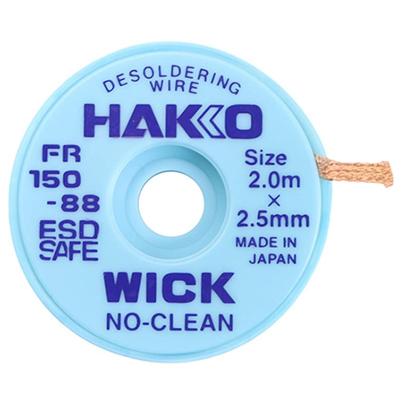 HAKKO FR150-88 Soldering Wick No Clean Solder Wick Wire 0.1 inch (2.5 ...