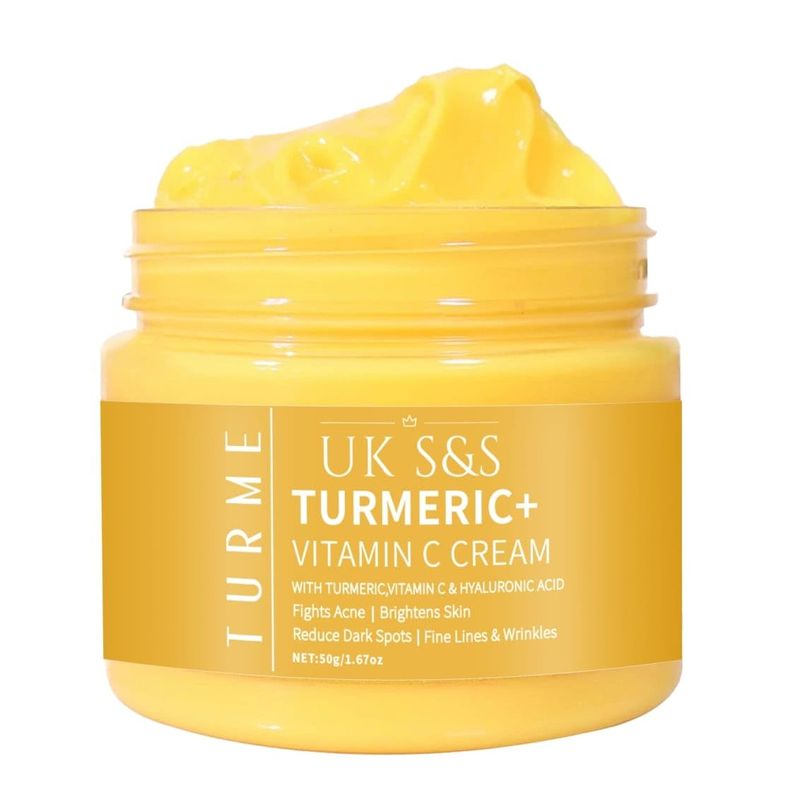 Turmeric & Vitamin C face cream. Anti-aging cream that reduces dark ...