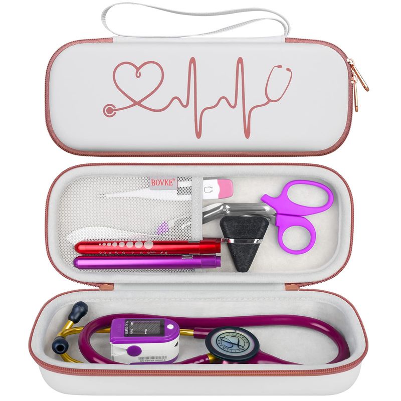 BOVKE Hard Stethoscope Case for 3M Littmann Classic III Monitoring, MDF ...
