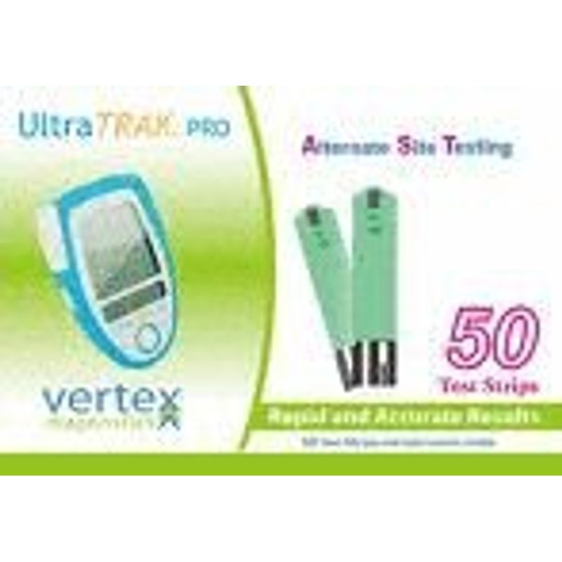 Ultra Trak Pro Blood Glucose Test Strips Mail Order Box of 50 - Vertex ...